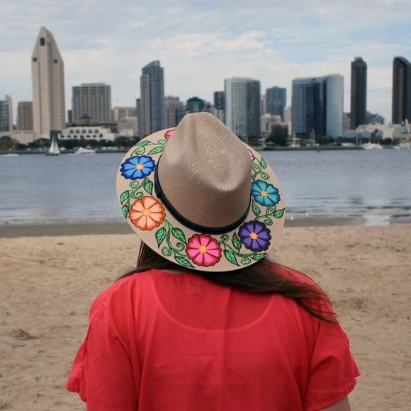 Accessories | Handpainted Sombrerosmexican Sun Hat | Poshmark